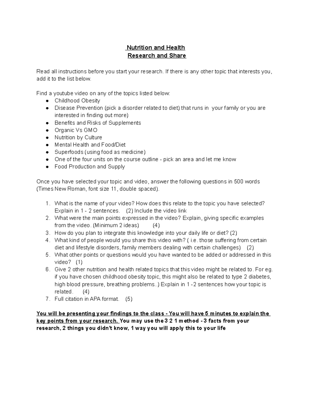 HFA4U C Research and Share - Nutrition and Health Research and Share ...