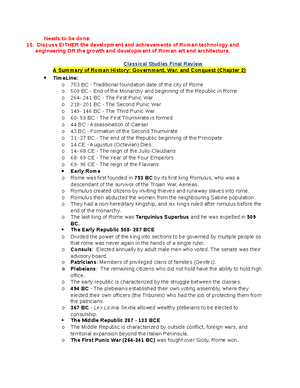 Fall of rome lecture and reading - Falls of rome - 735, Kingdom of rome ...