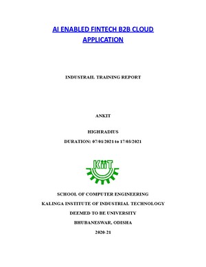 A Practical Training Seminar Report ON I - A PRACTICAL TRAINING SEMINAR ...