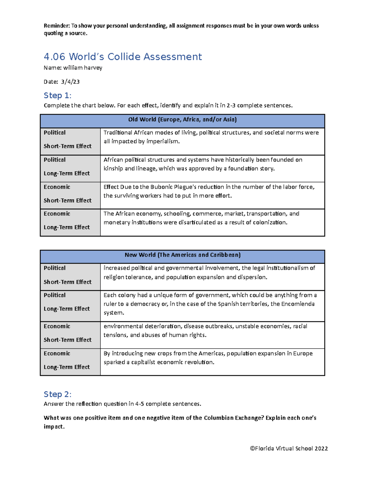 Social Science (101 Humanities) - Edit - Reminder: To show your ...
