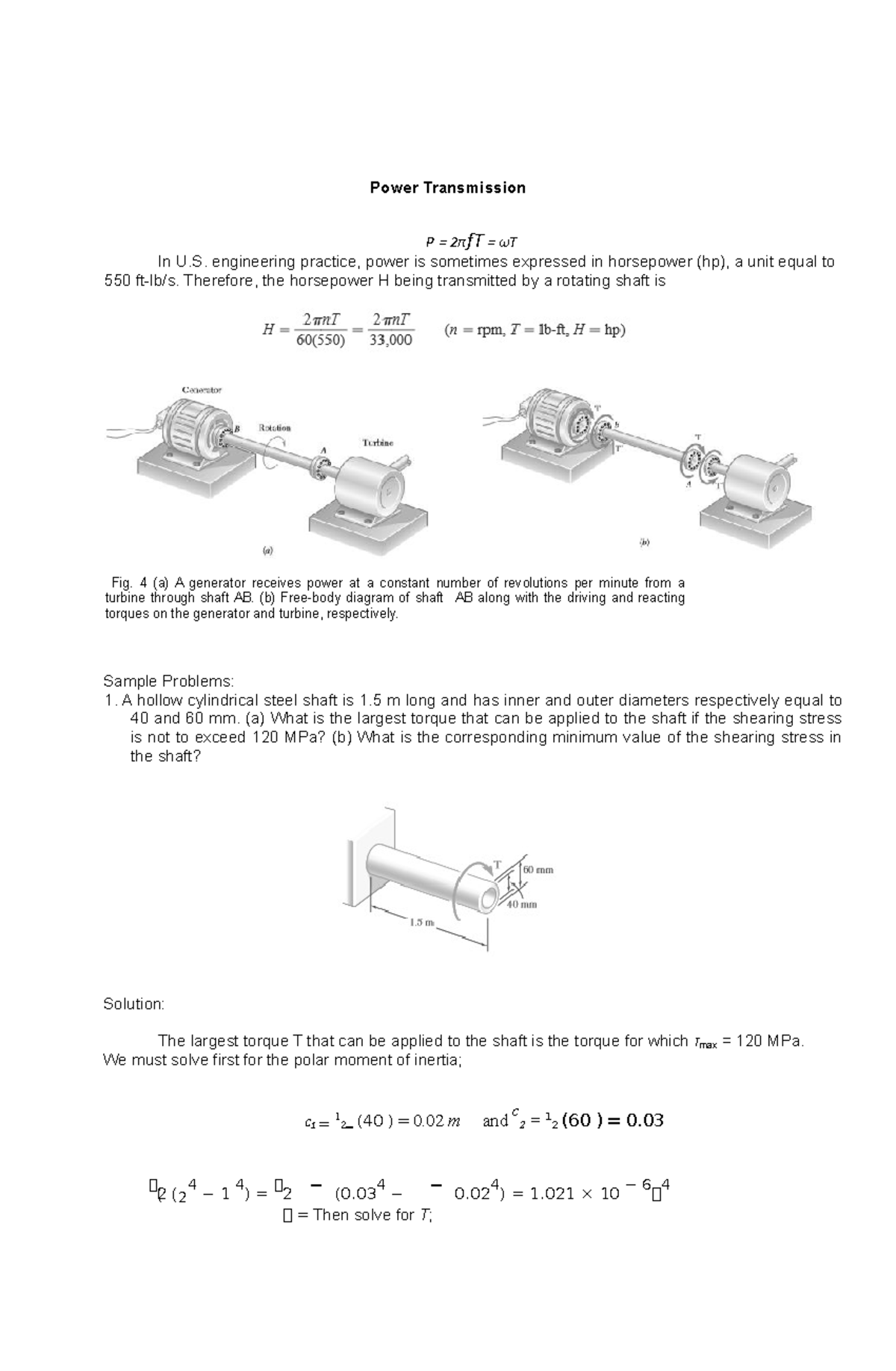 Power-Transmission - lectures in Power-Transmission - Power ...