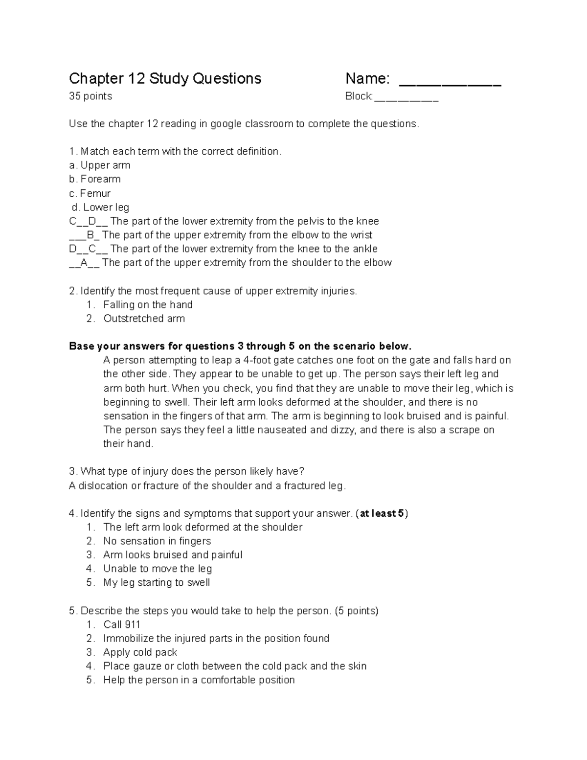 Hannah Surla - Chapter 12 Study Questions - Chapter 12 Study Questions ...
