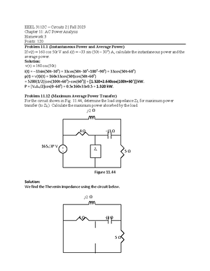 HW-4 - Circuits 2 - EEEL 3112C – Circuits 2 | Fall 2023 Chapter 12 ...
