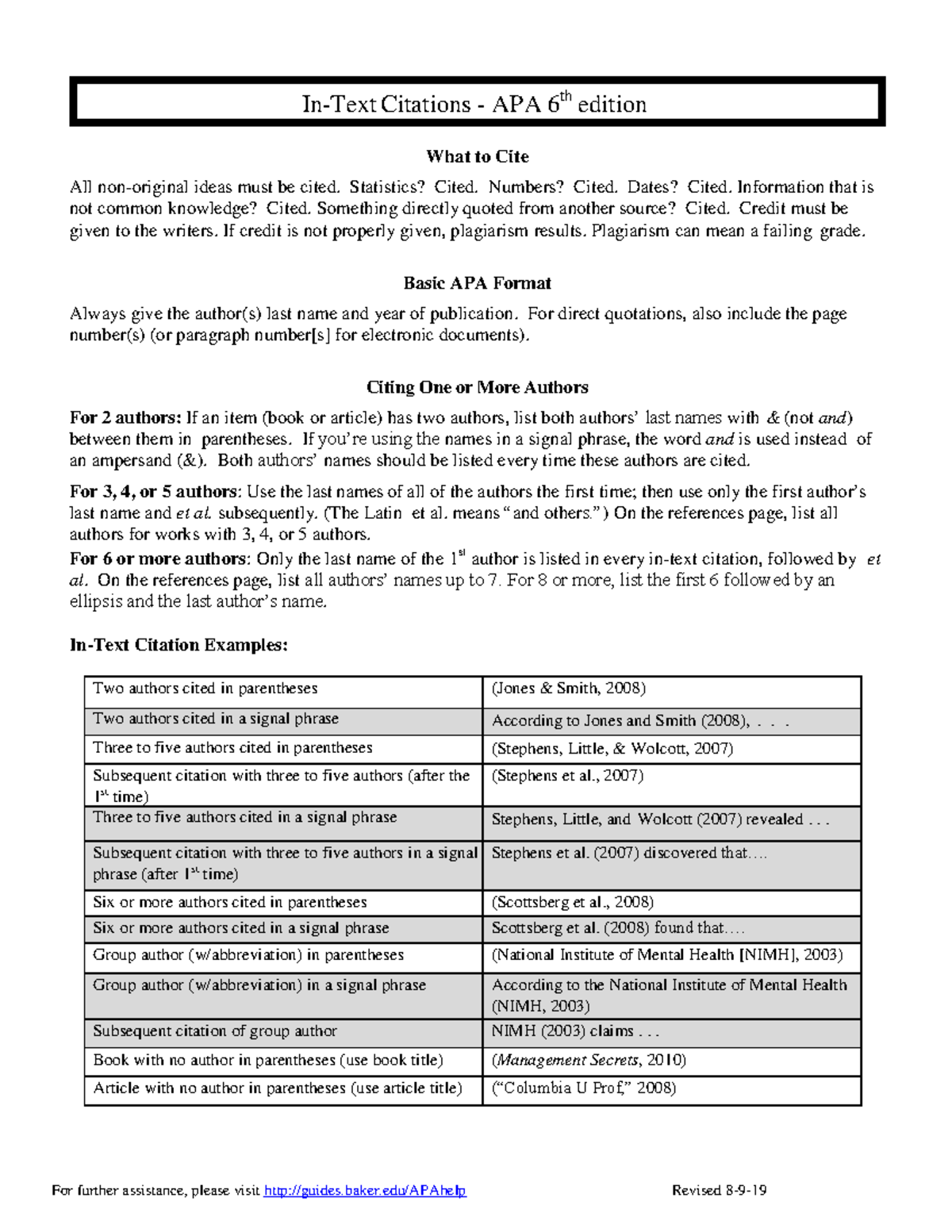 In Text Citations AUG 2019 For Further Assistance Please Visit in-text-citations-aug-2019-for-further-assistance-please-visit