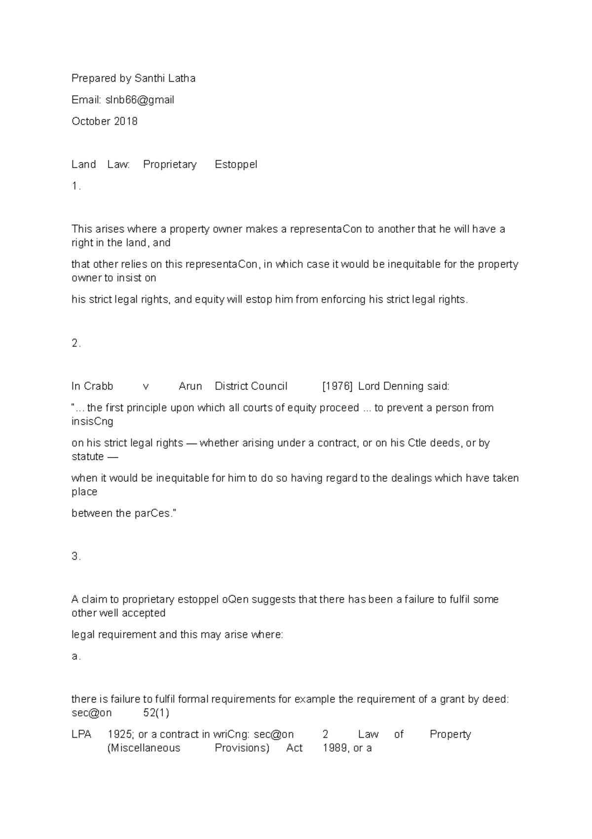 PL Notes - Prepared by Santhi Latha Email: slnb66@gmail October 2018 ...