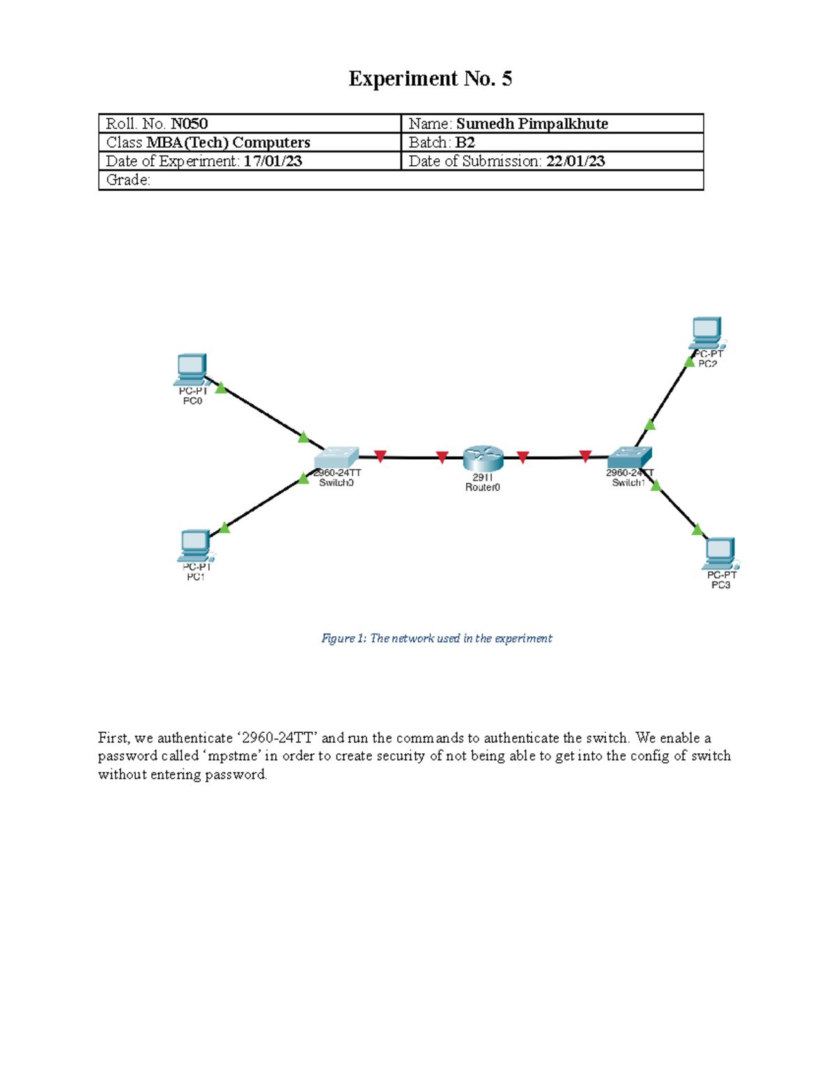 Exp5 CS N050 - Lab work or cyber security - Experiment No. 5 Roll. No. N050 Name: Sumedh ...