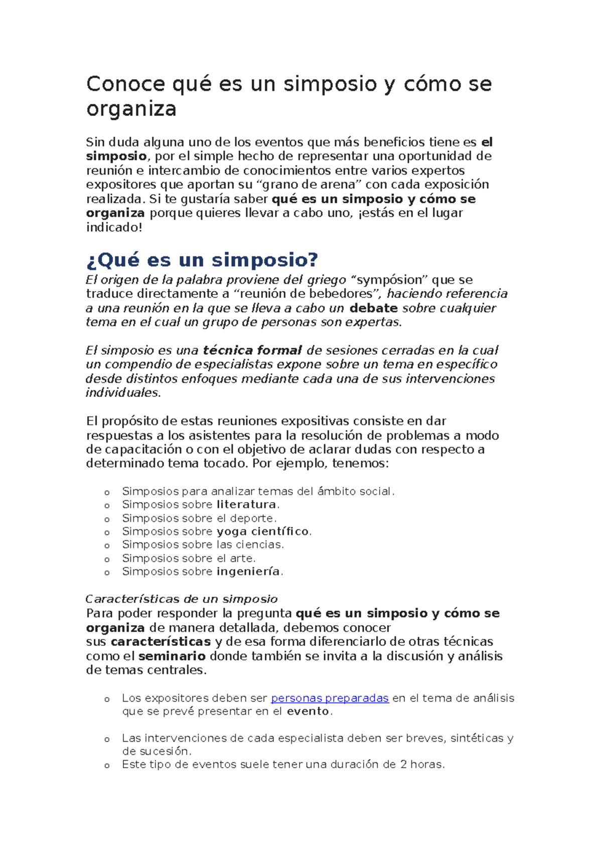 Conoce qué es un simposio y cómo se organiza - Conoce qué es un ...