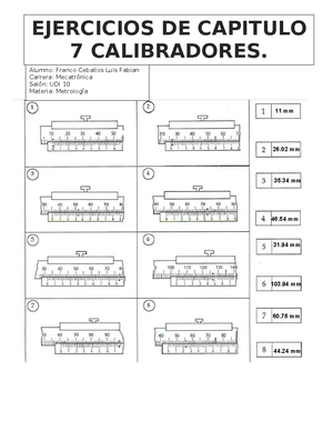 Capitulo 7 Calibradores Ejercicios - Capitulo 7 Calibradores Capítulo 7 Calibradores Ejercicios ...