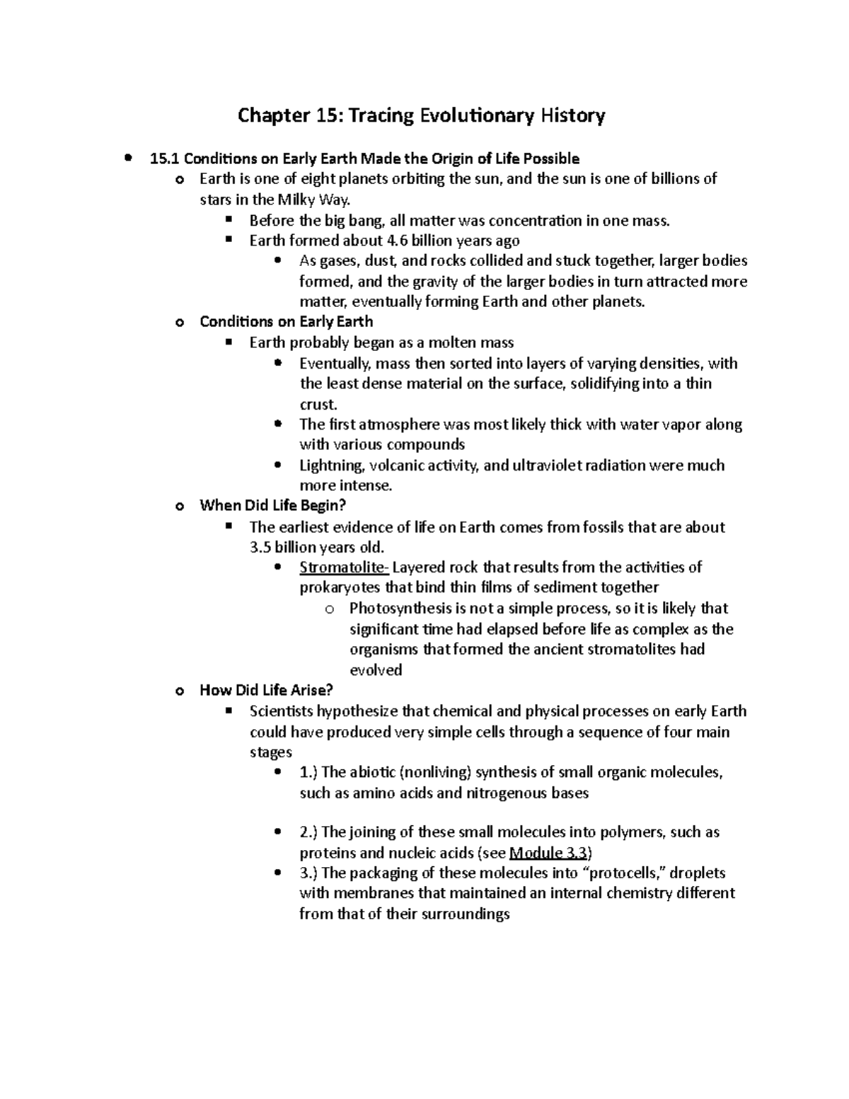 Chapter 15 Biology - Chapter 15: Tracing Evolutionary History 15 ...