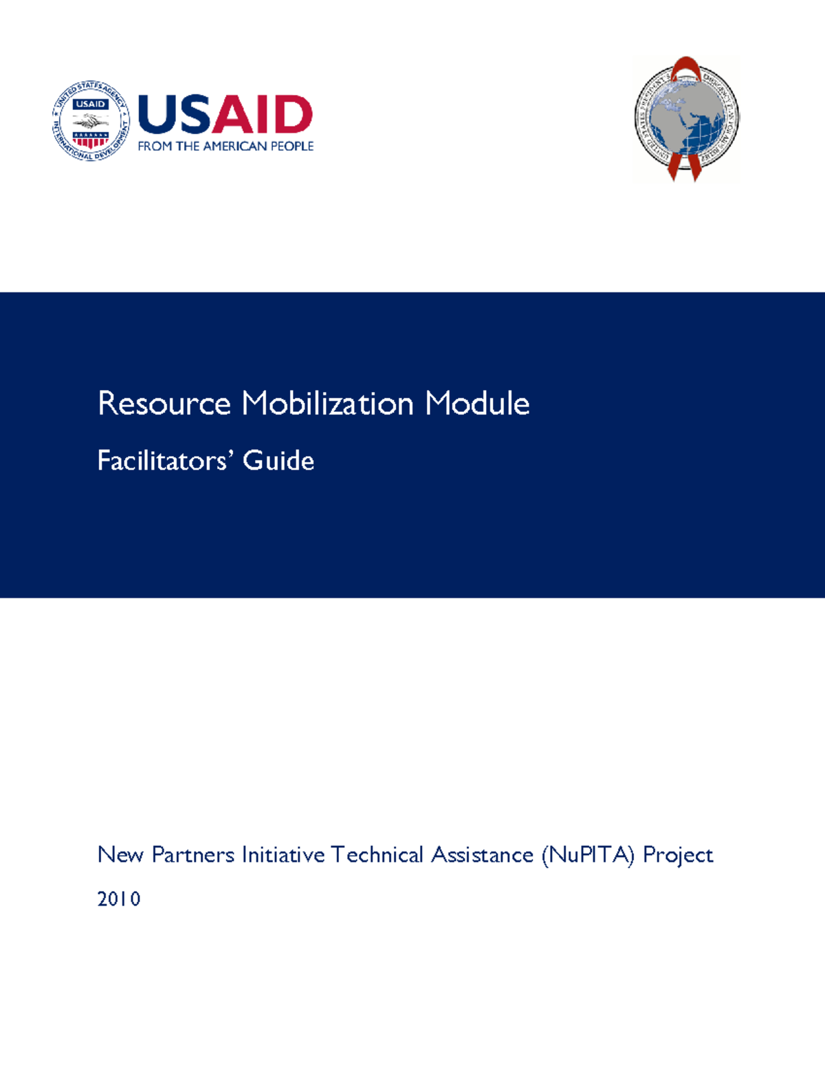 Resource Mobilization Module Facilitators Guide - Resource Mobilization Module Facilitators ...