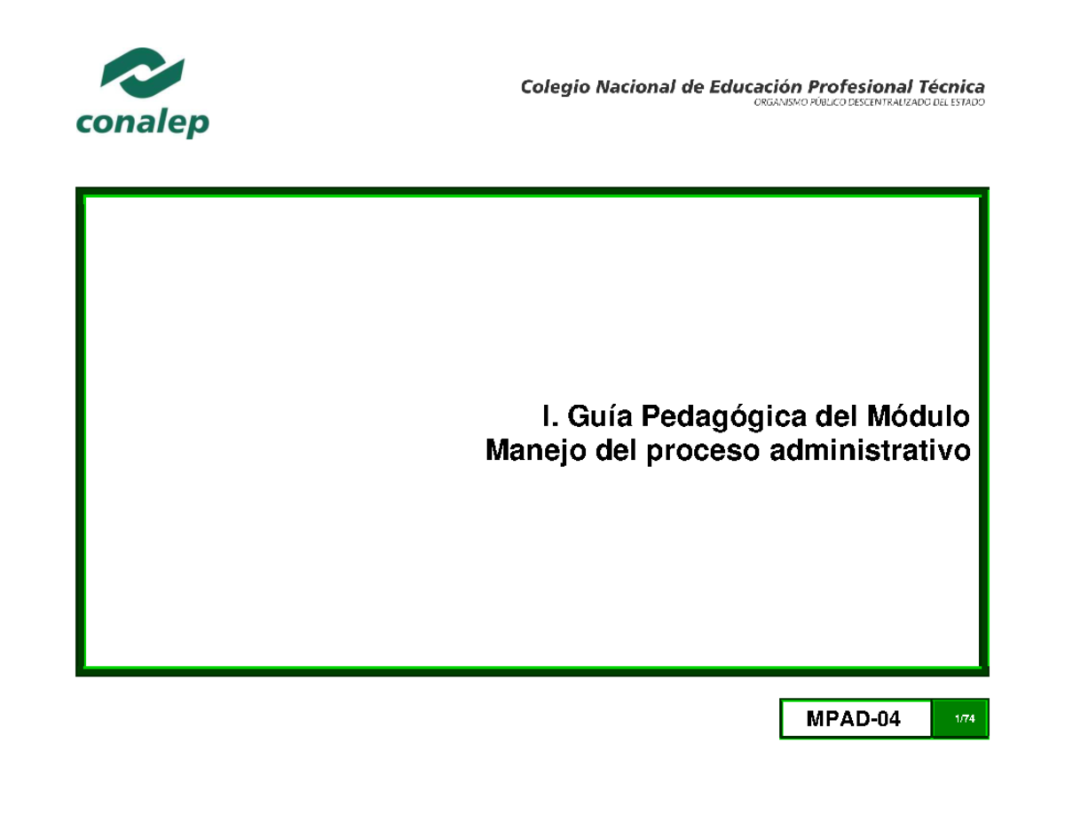 MPAD 04 I Guia Pedagogica del Modulo Man - I. Guía Pedagógica del ...