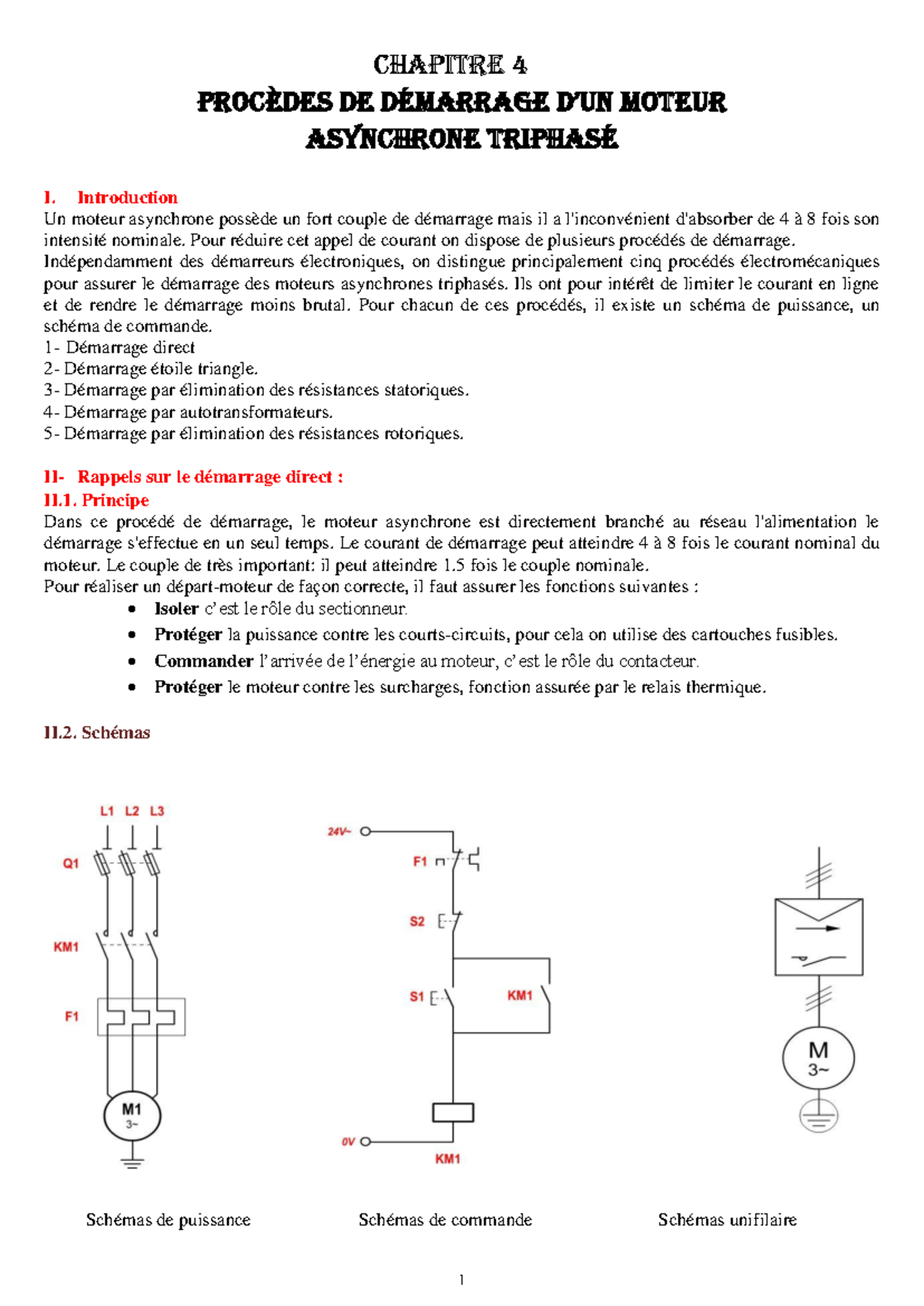 Chapitre 4 Procédés de démarrage des MAS - Chapitre 4 Procèdes de ...