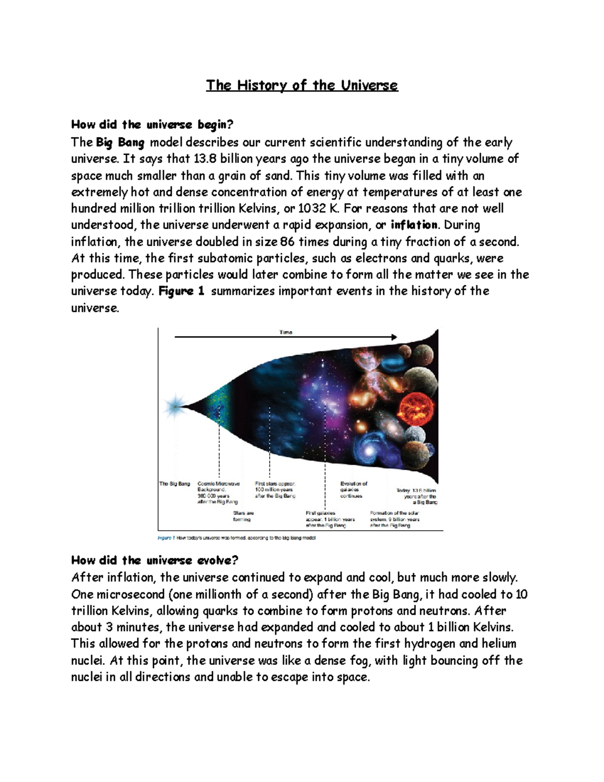 The History of the Universe 2022 - The History of the Universe How did ...