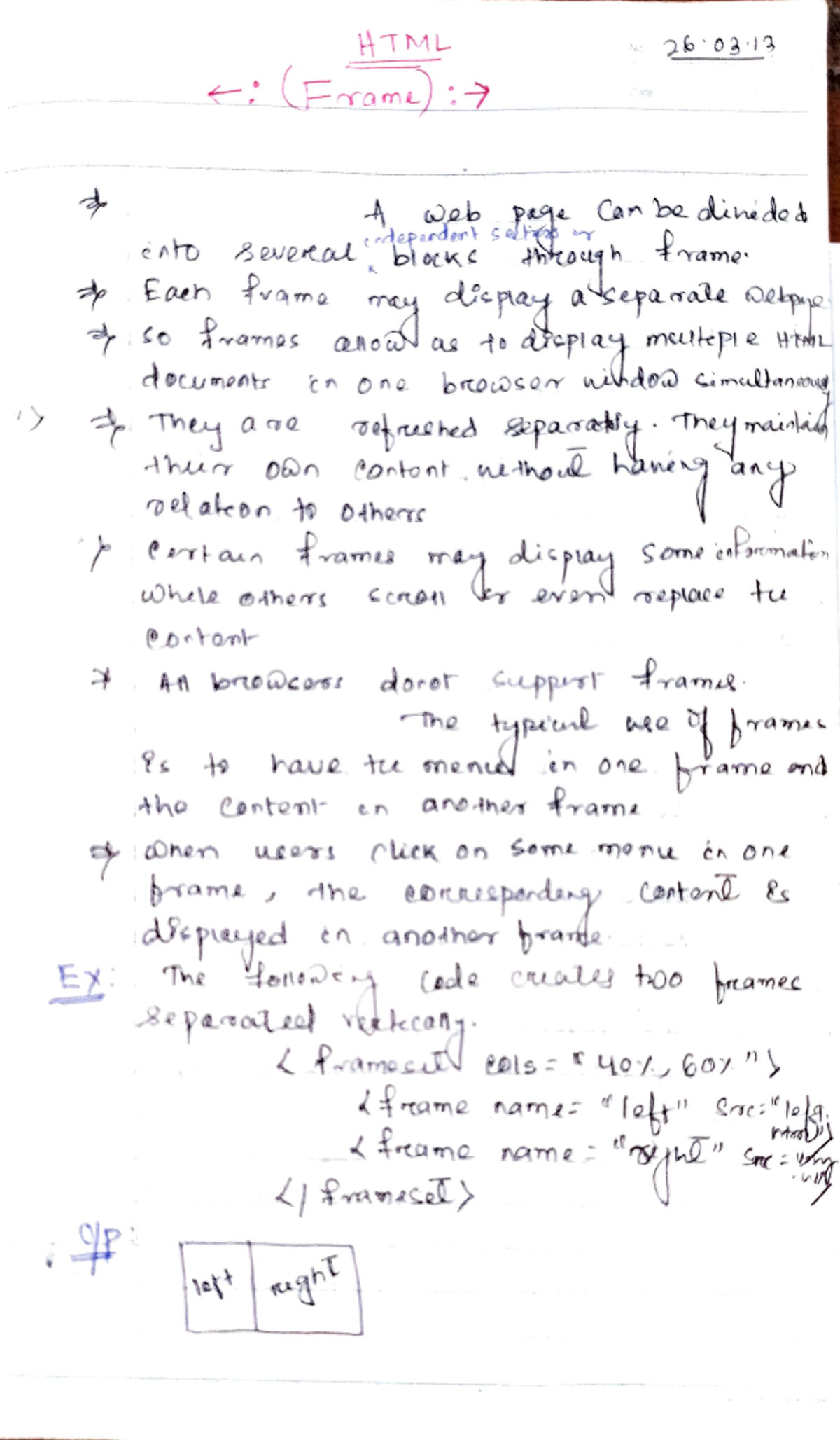 Html Frame Html Notes Ex Documentr They Efxamu
