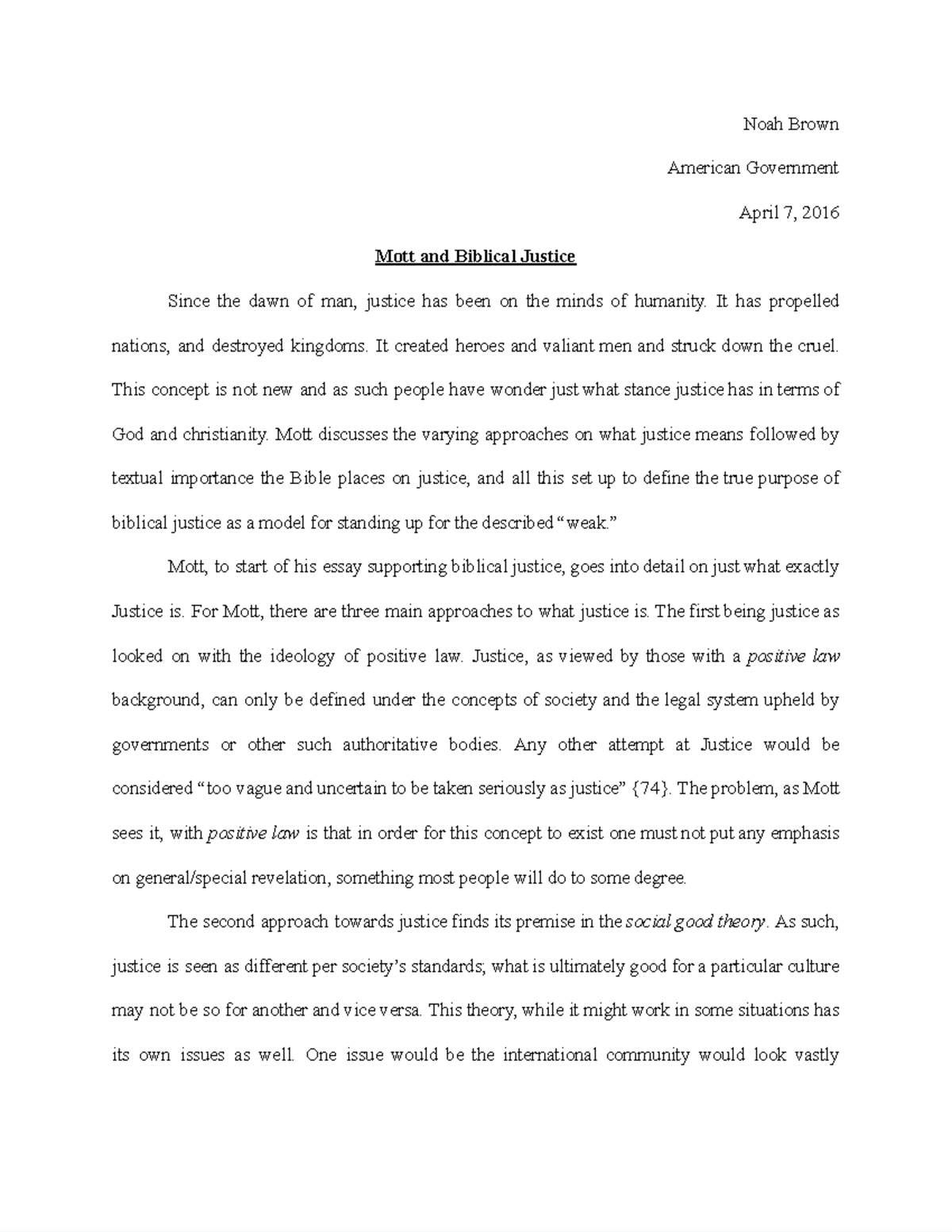 Mott and Biblical Justice - Google Docs - Noah Brown American ...