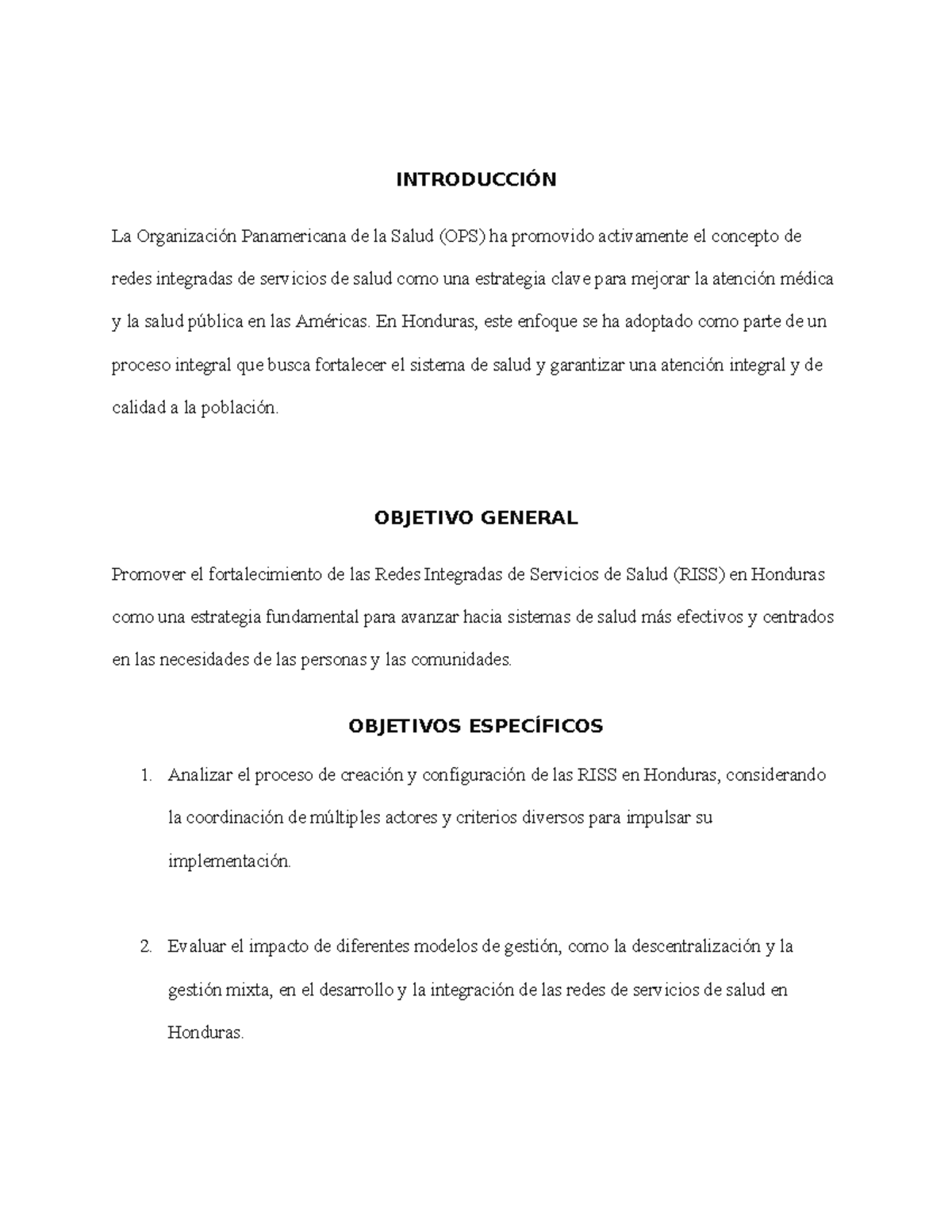 Esly Diaz S1Tarea Investigación sobre las redes integradas de servicios de salud en Honduras ...
