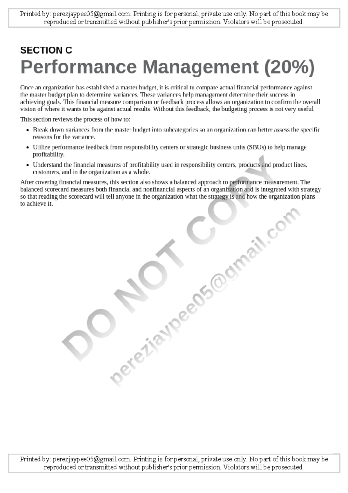 Vital Source Bookshelf Wiley CMAexcel Learning System Exam Review 2020 ...