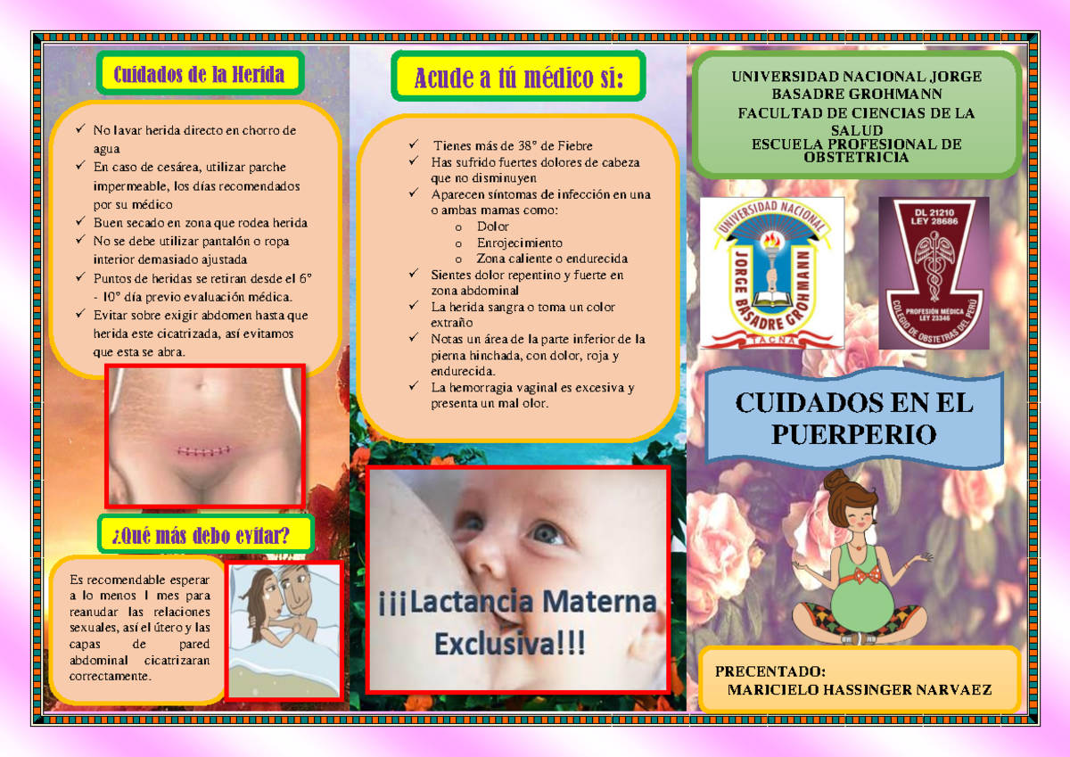 Triptico 1 E - UNIVERSIDAD NACIONAL JORGE BASADRE GROHMANN FACULTAD DE CIENCIAS DE LA SALUD ...