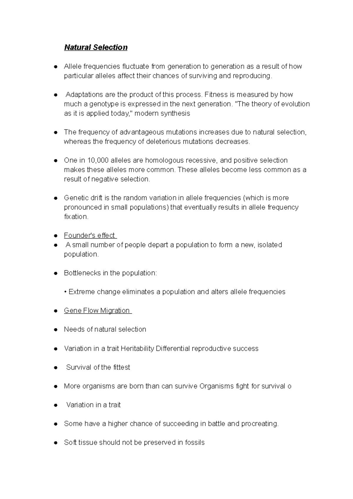 Natural selection - Natural Selection Allele frequencies fluctuate from ...
