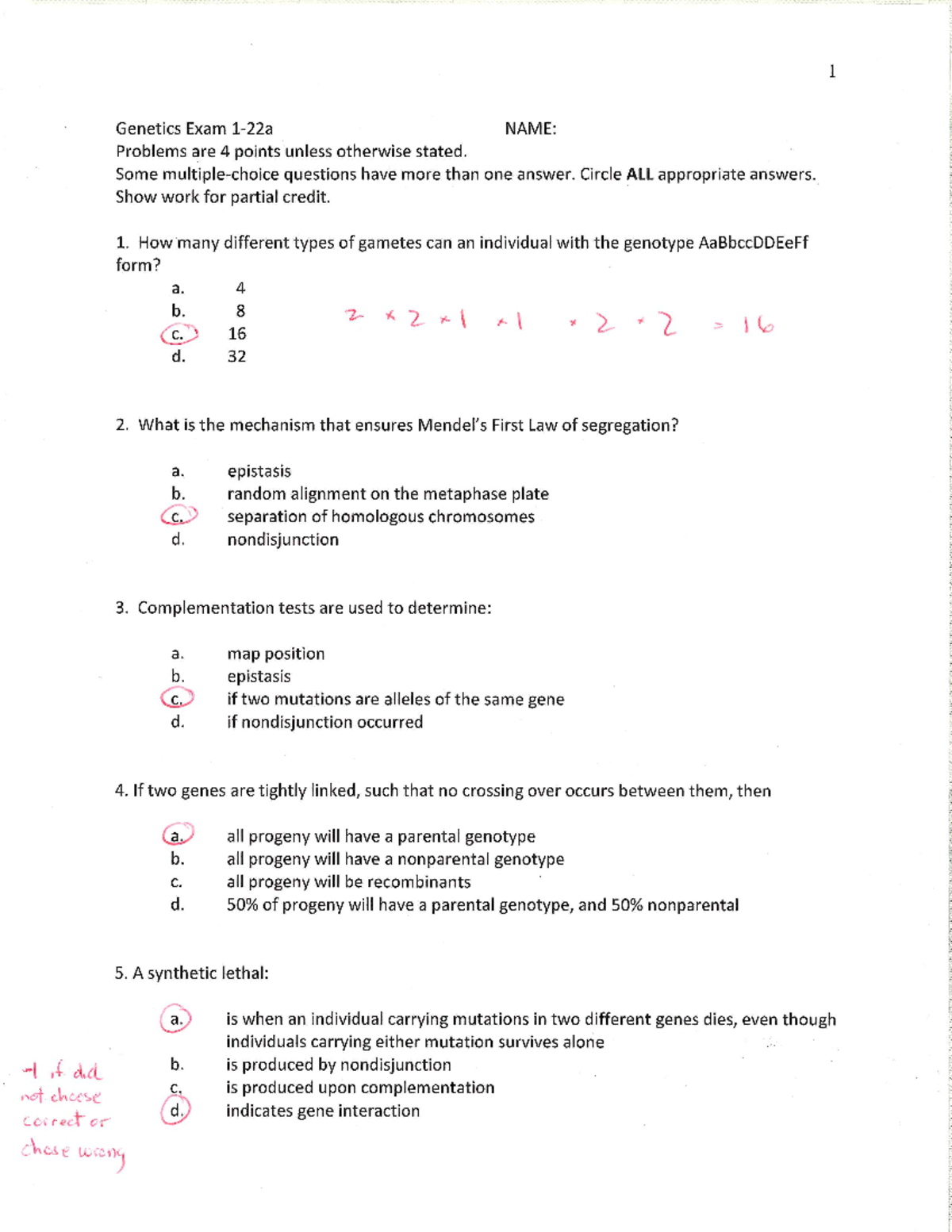 EXAM 1-22a KEY - BIOLUA21 - Studocu