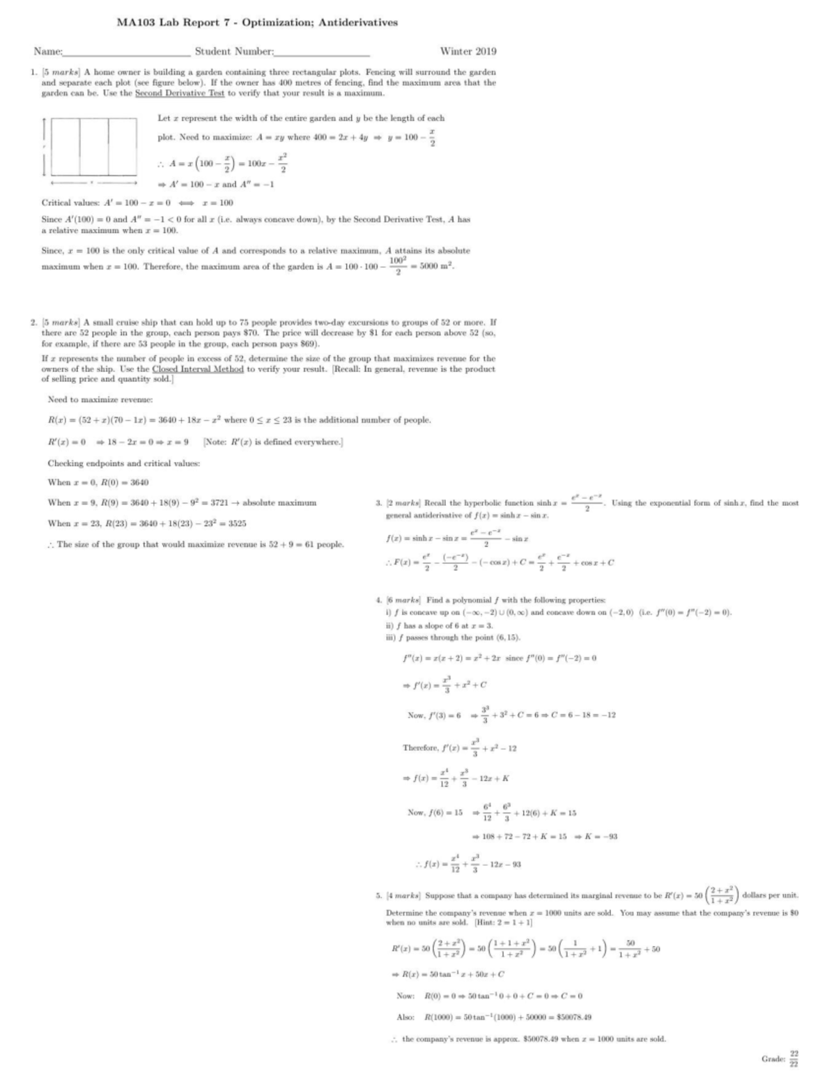 Lab7 Answers - lab - MA103 - Studocu