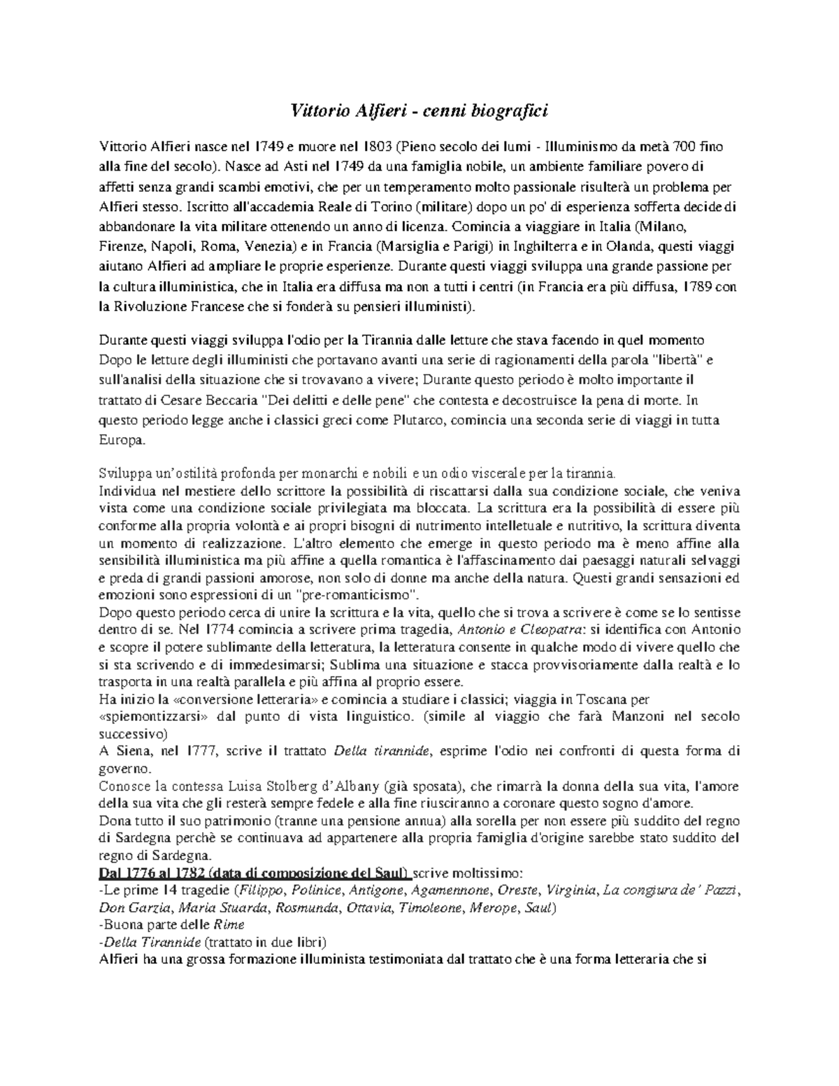 Alfieri- SAUL completo - Vittorio Alfieri - cenni biografici Vittorio ...