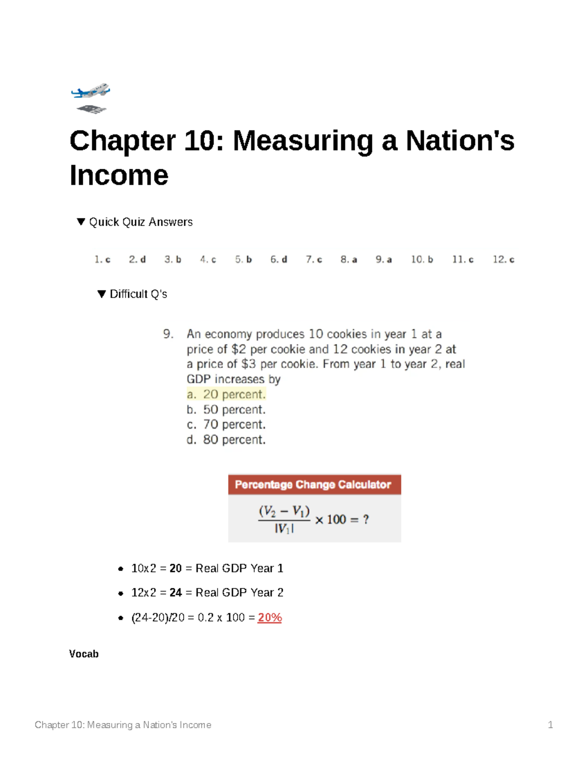 Chapter 10 Measuring a Nations Income - " Chapter 10: Measuring a ...
