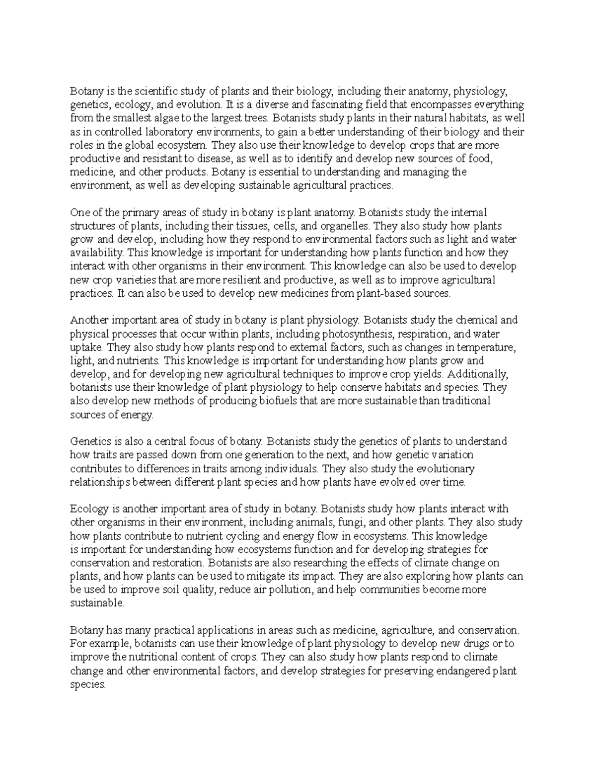 Botany is the scientific study of plants and their biology - It is a ...