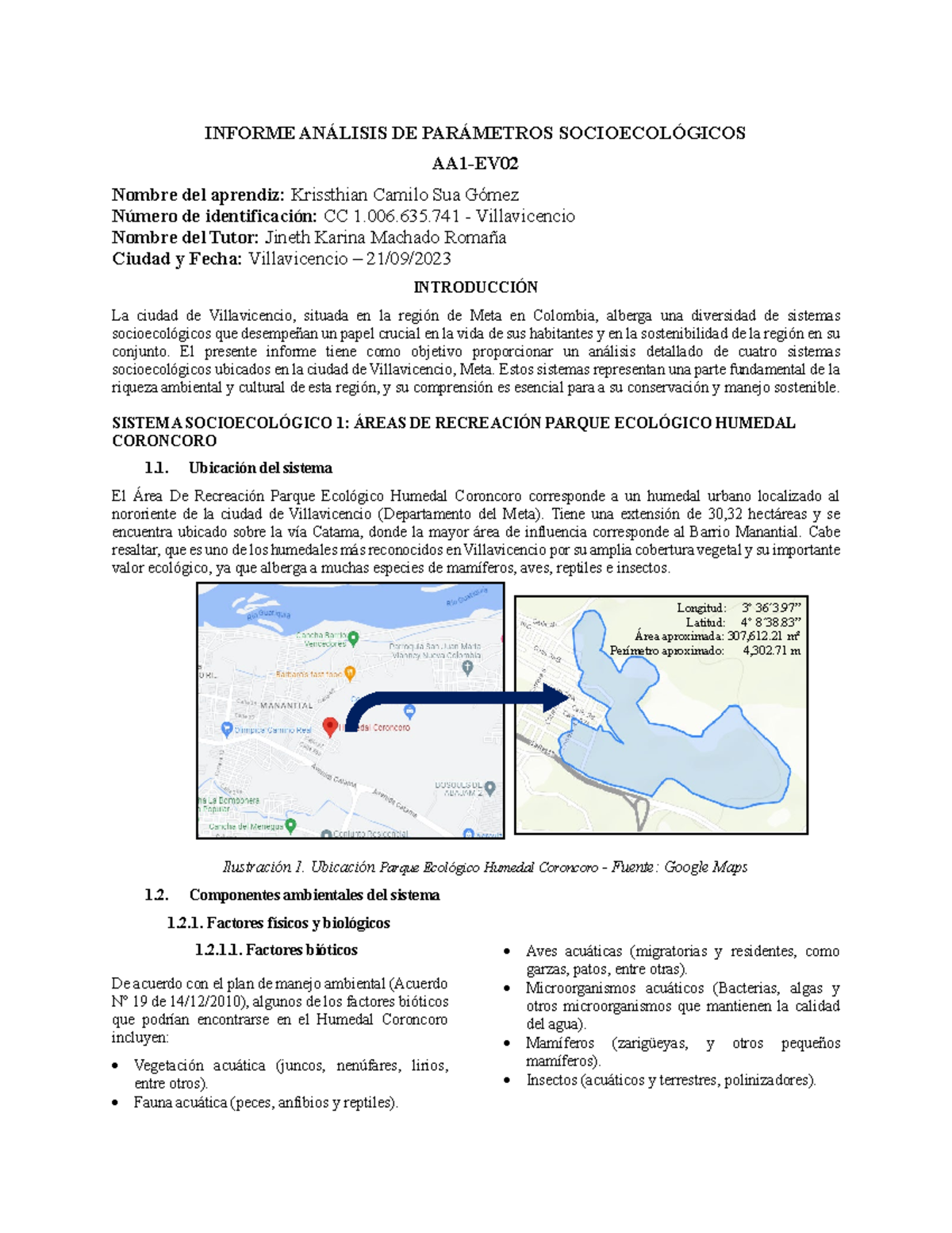 Informe análisis de parámetros socioecológicos departamento del Meta - INFORME ANÁLISIS DE - Studocu