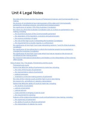 Legal Studies Unit 3 and 4 Exam Revision - AUSTRALIA’S JUSTICE SYSTEM ...