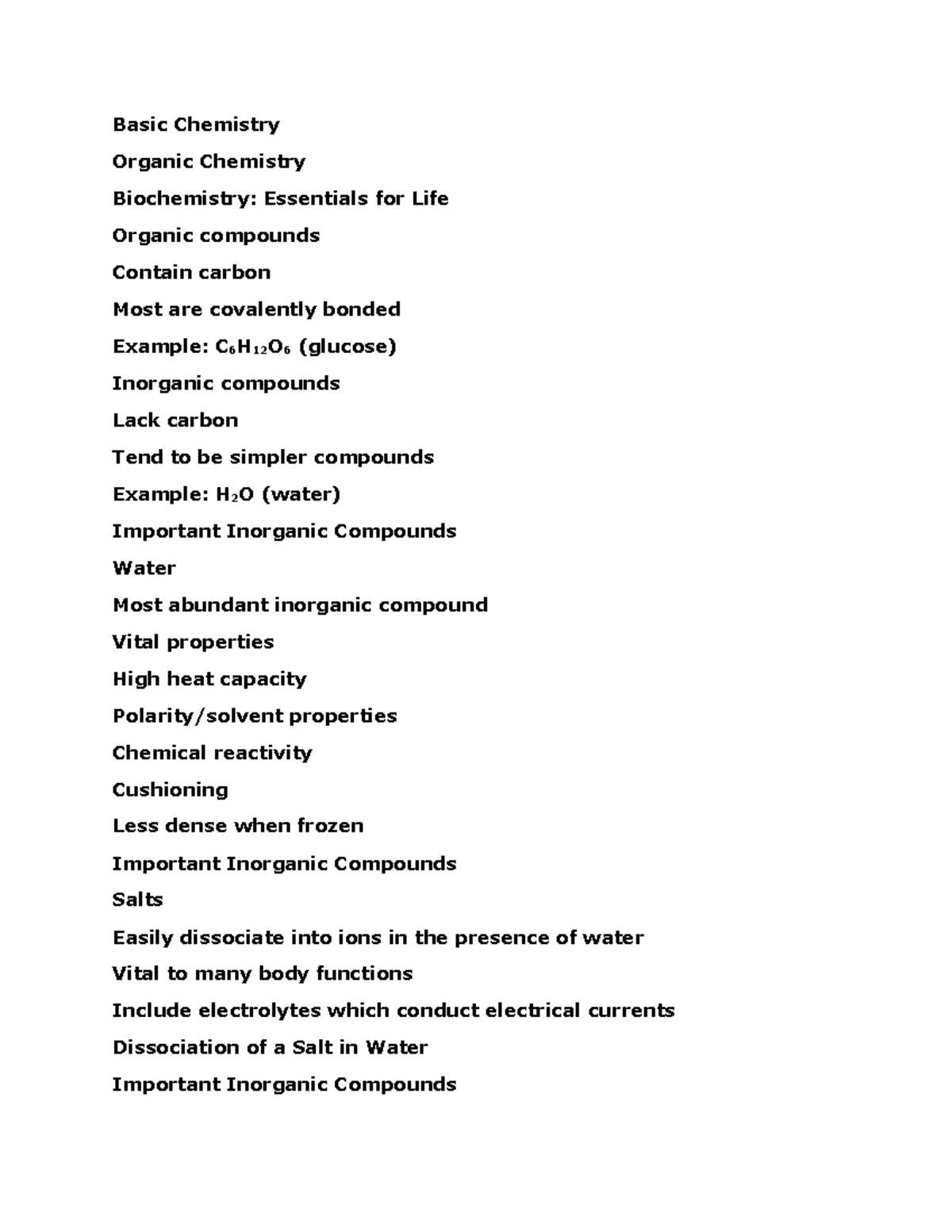 Basic Chemistry - Basic Chemistry Organic Chemistry Biochemistry ...