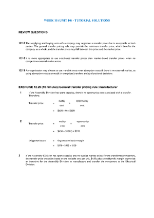 Week 7 Tutorial Solutions - WEEK 7 (UNIT 6) - TUTORIAL SOLUTIONS REVIEW ...