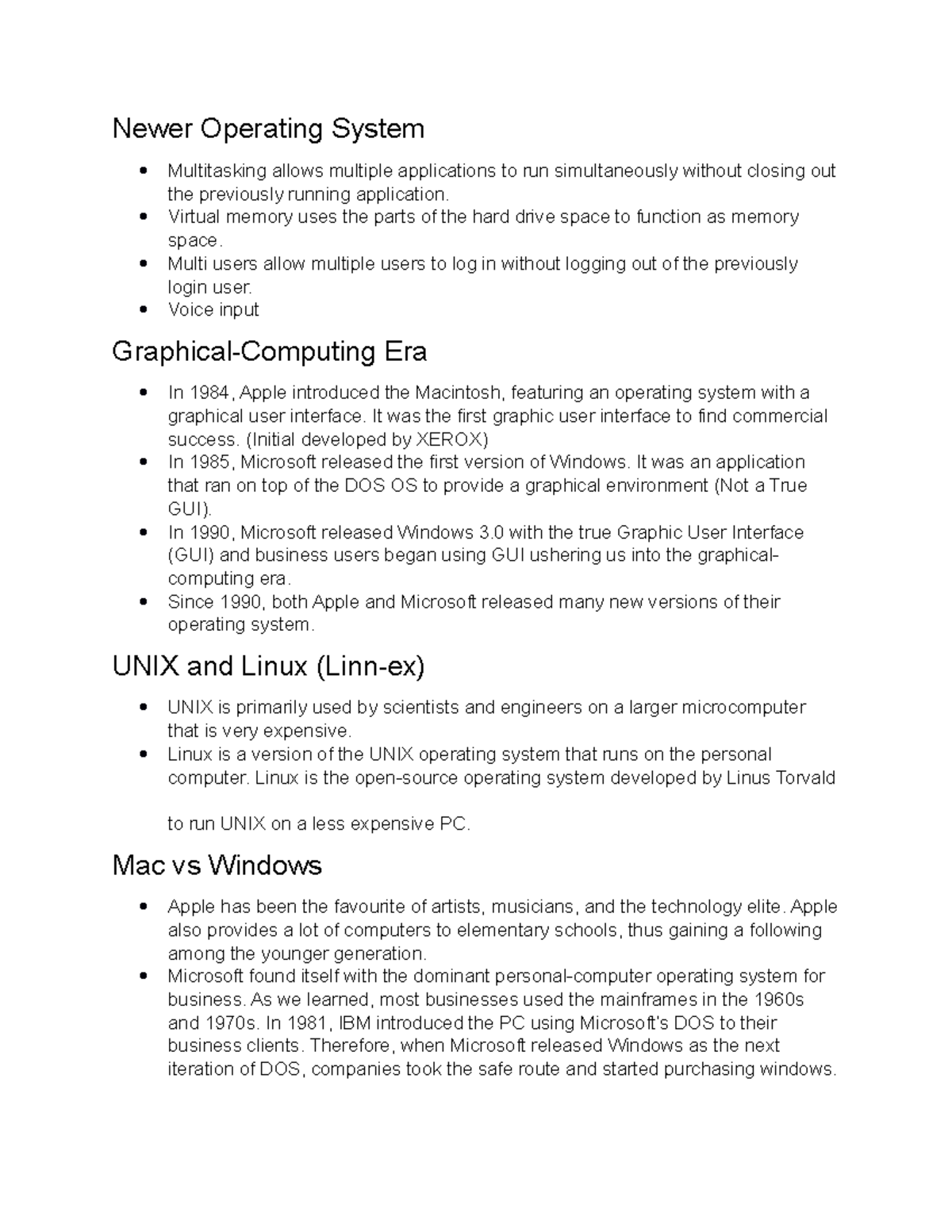 Cs 3 Software Docx 2 Newer Operating System Multitasking Allows Multiple Applications To Run