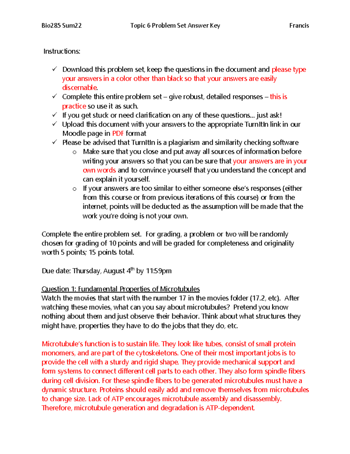 Problem Set Topic 6 - Instructions: ü Download this problem set, keep ...