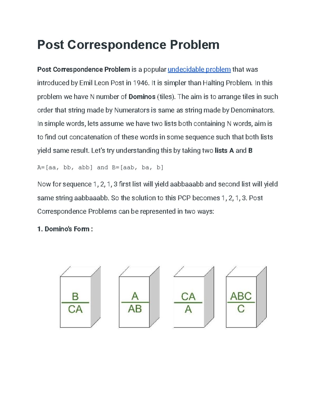 Question BANK – 05(Part 07) What do you mean by post-correspondence ...