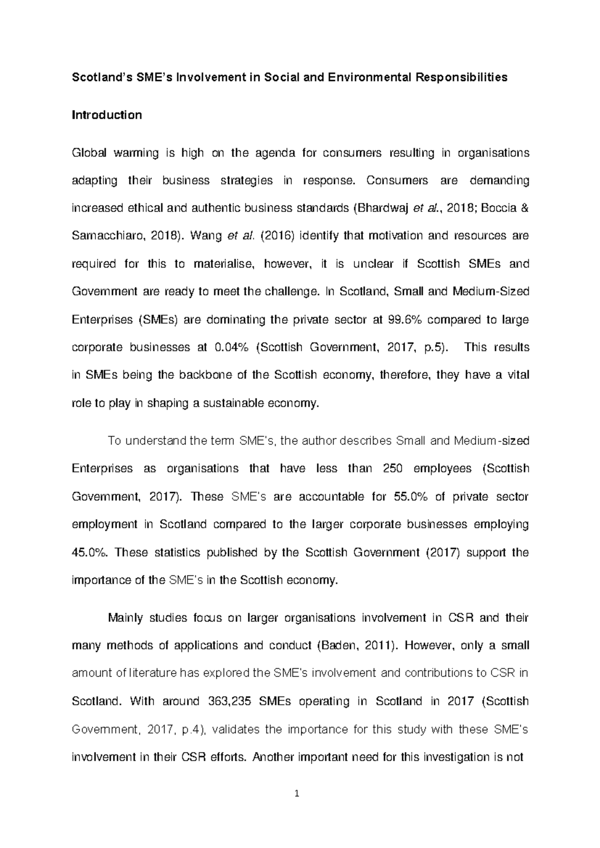 Example 1 Research Proposal Seminar Week GOOD - Scotland’s SME’s ...