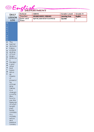 Grade 9- Activity Sheet (May 08, 2024) - Grade 9- Activity Sheet May 08 ...