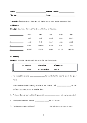 English-MELCs - English Melc is needed by teachers in framing lesson ...