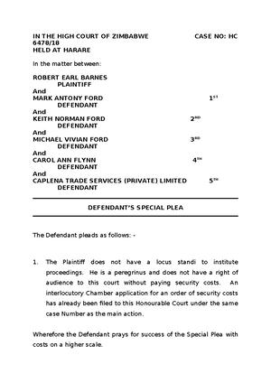 Defence Outline - good - DEFENCE OUTLINE Be confident when entering the ...