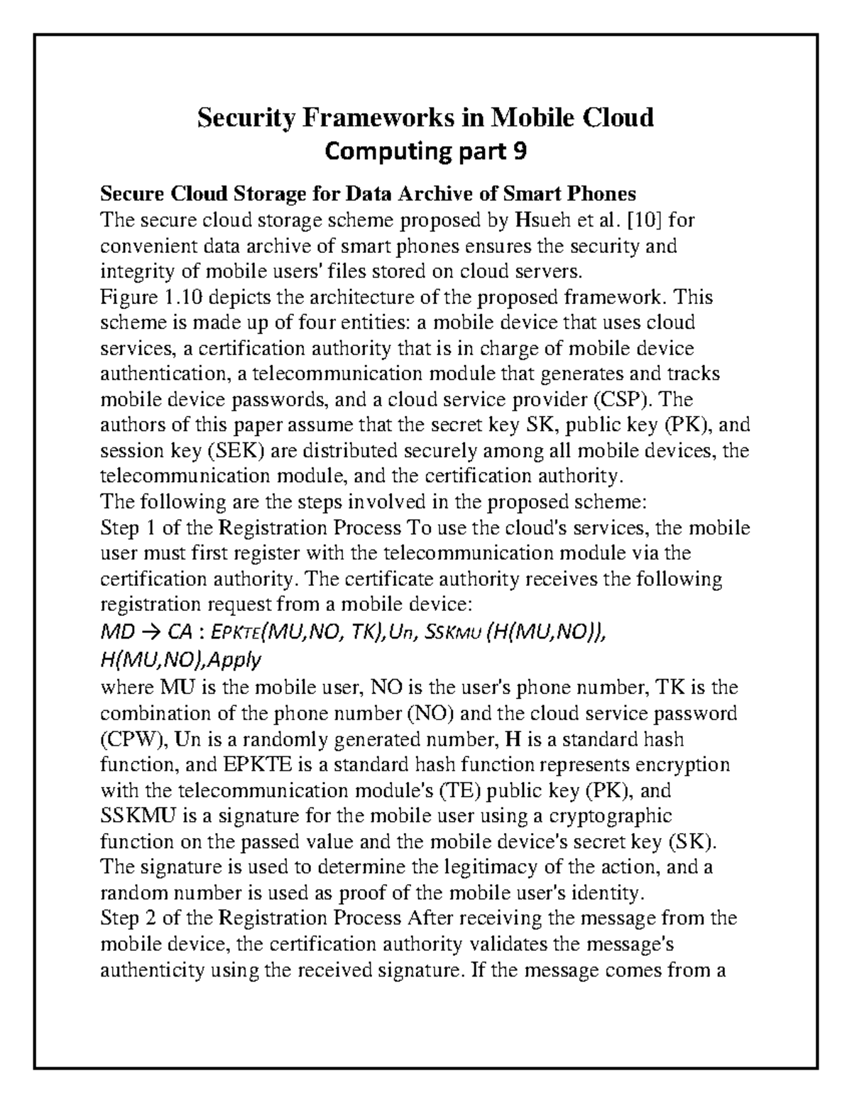 Security Frameworks in Mobile Cloud part 9 - Security Frameworks in ...