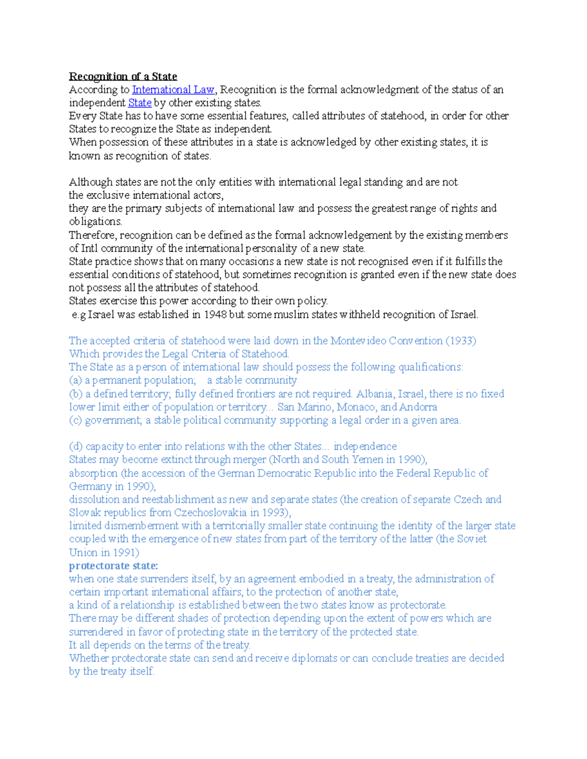 Recognition of a State - Lecture notes 2 - Recognition of a State ...