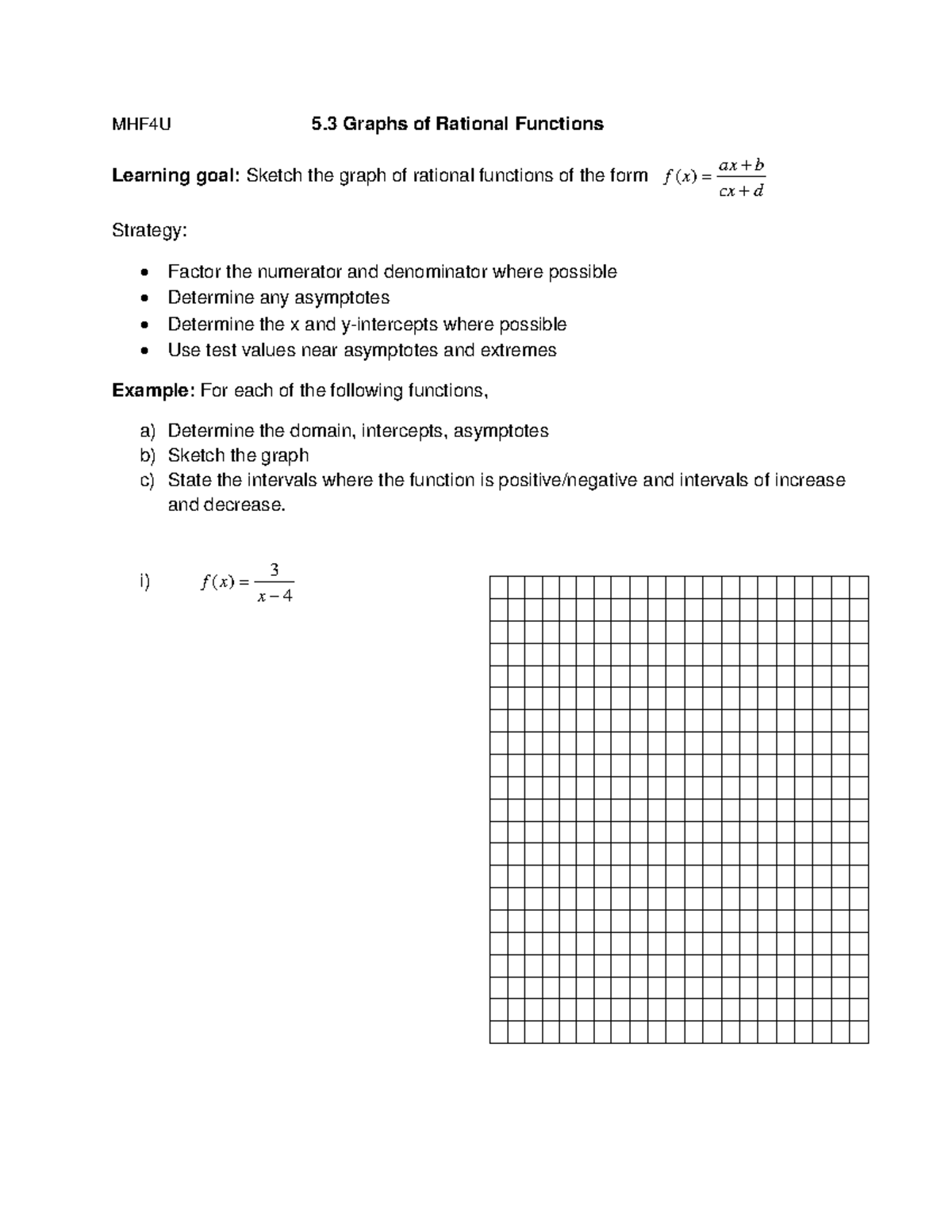 5 3 Graphs Of Rational Functions Lesson May 2020 MHF4U 5 Graphs Of 5-3-graphs-of-rational-functions-lesson-may-2020-mhf4u-5-graphs-of
