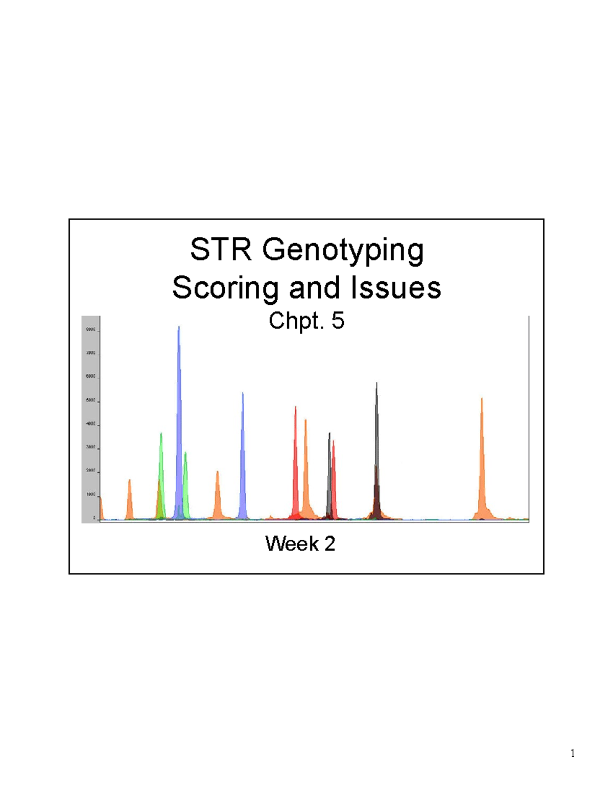 DNA IV Lecture 2 - STR Scoring - 1 slide - STR Genotyping Scoring and ...