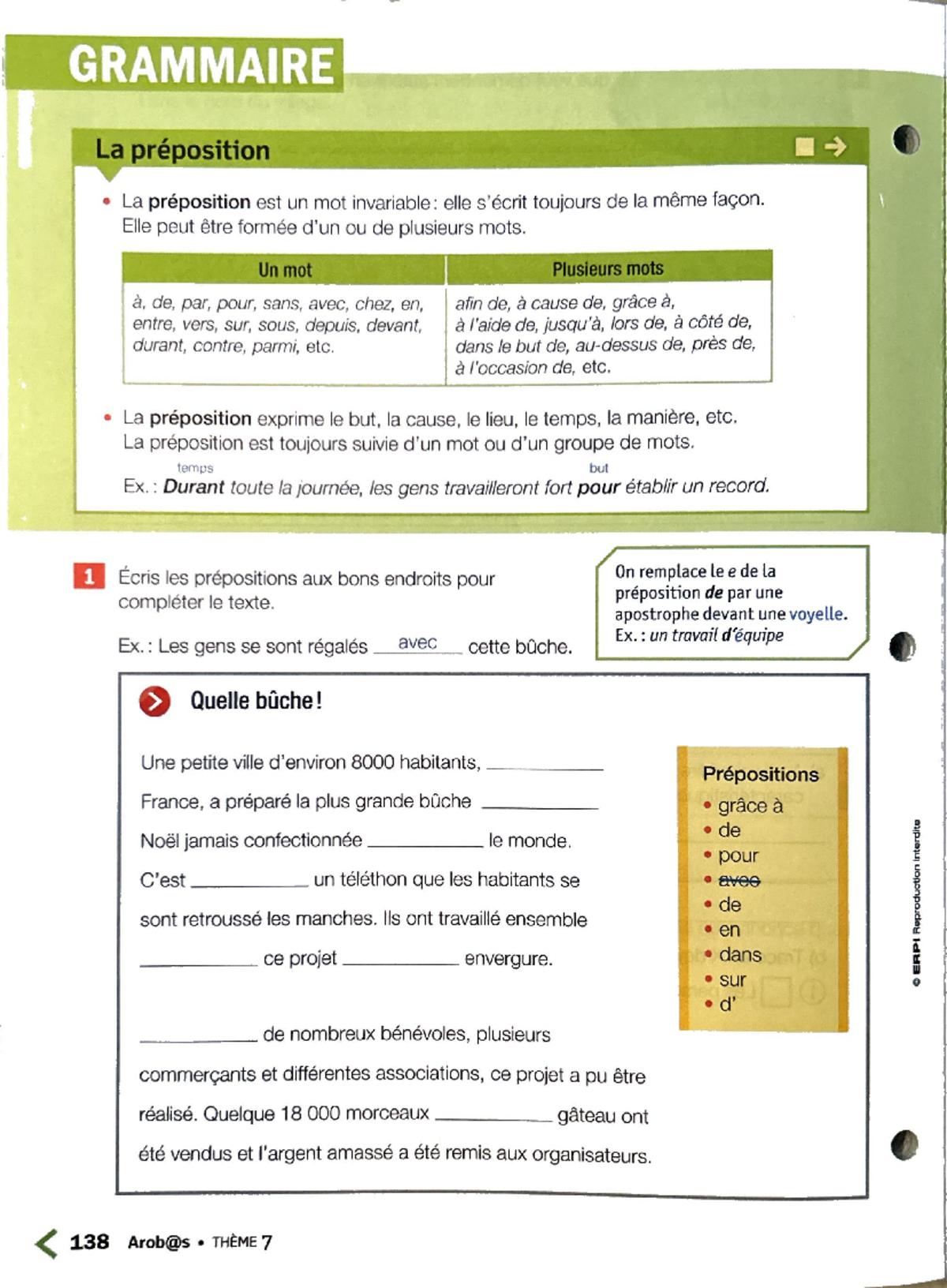 Les prépositions - exercices - Studocu