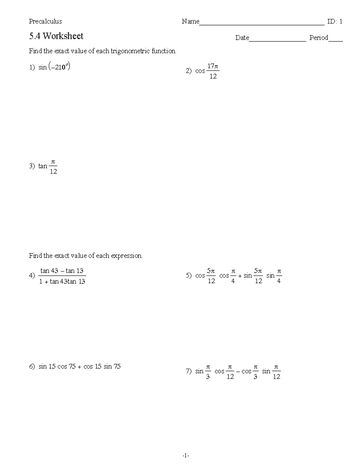 5.4 Worksheet - n9onw - ©z L 2 R 0 r 2 N 1 B SKguOtnaK ...