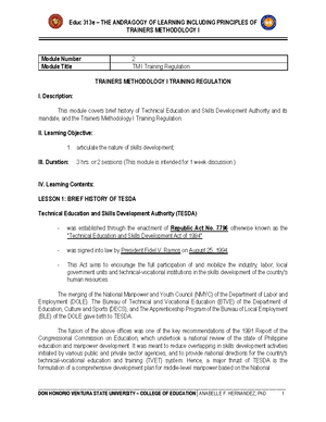 Module-3 - BARISTA NC II - CBLM - TRAINERS METHODOLOGY I