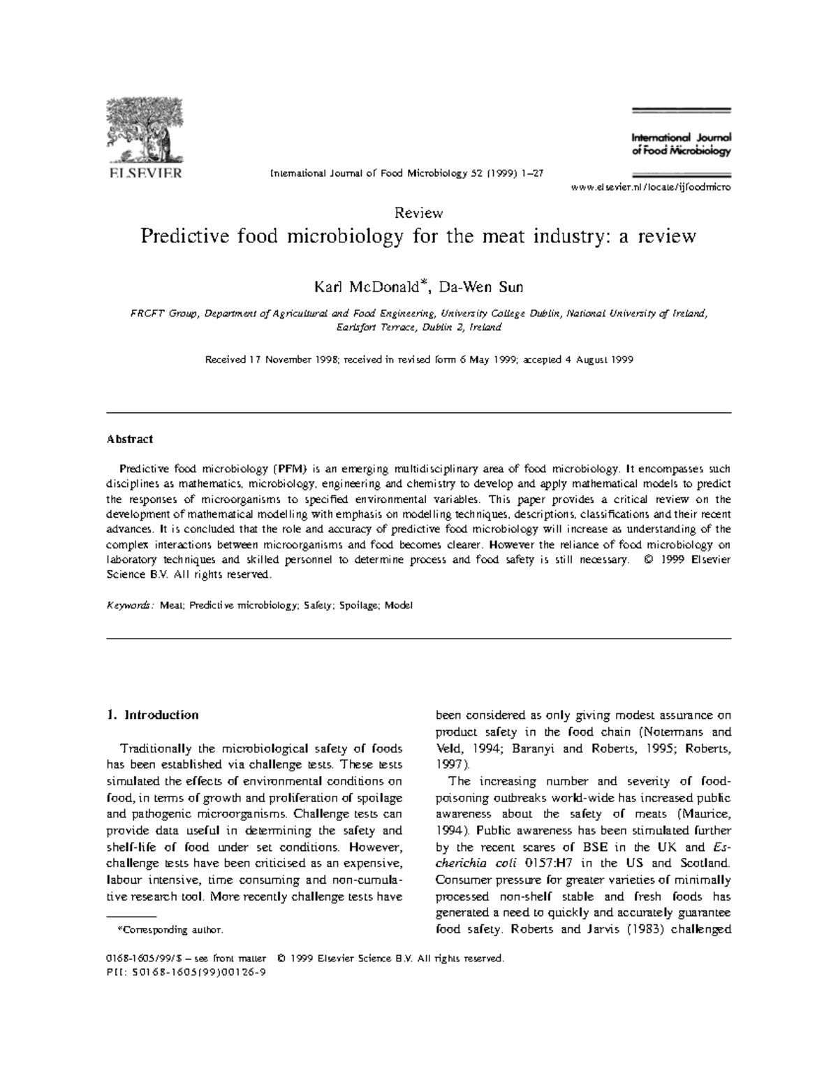 Model IN FOOD Packaging - International Journal of Food Microbiology 52 ...