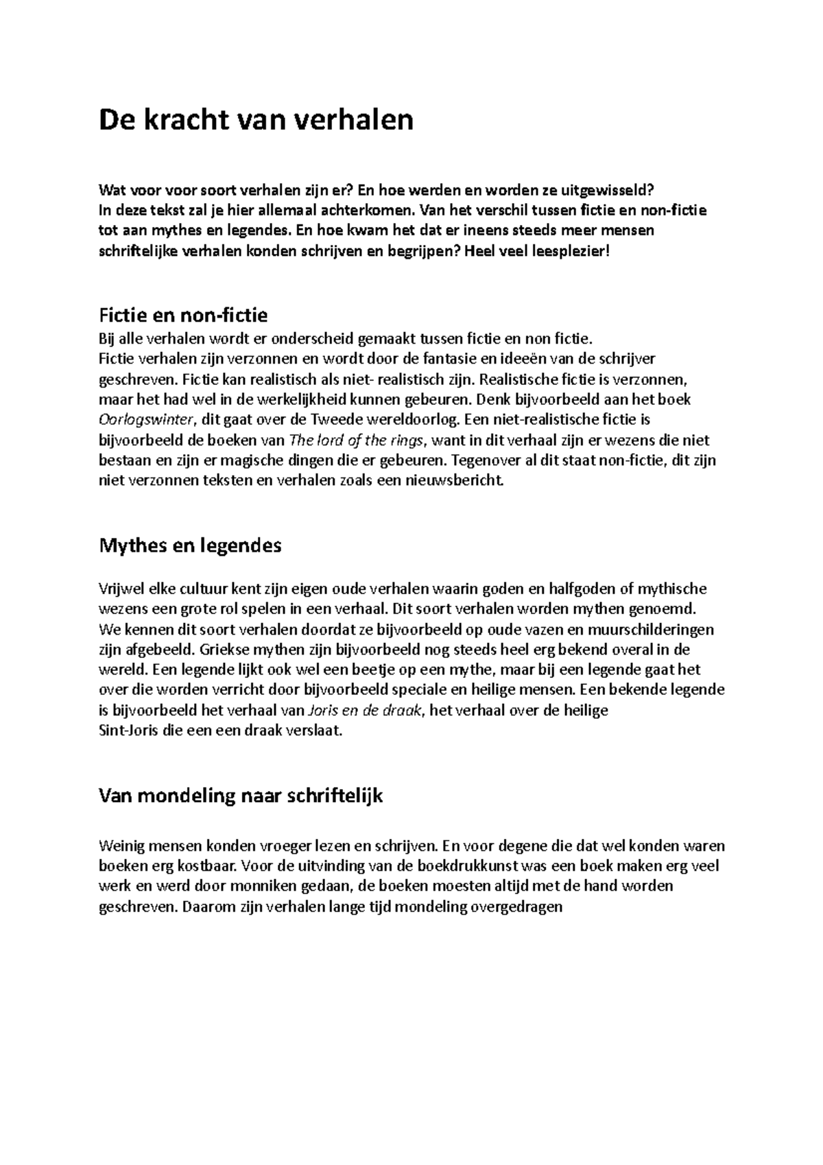 De kracht van verhalen - Nederlands verslag Kern - De kracht van ...