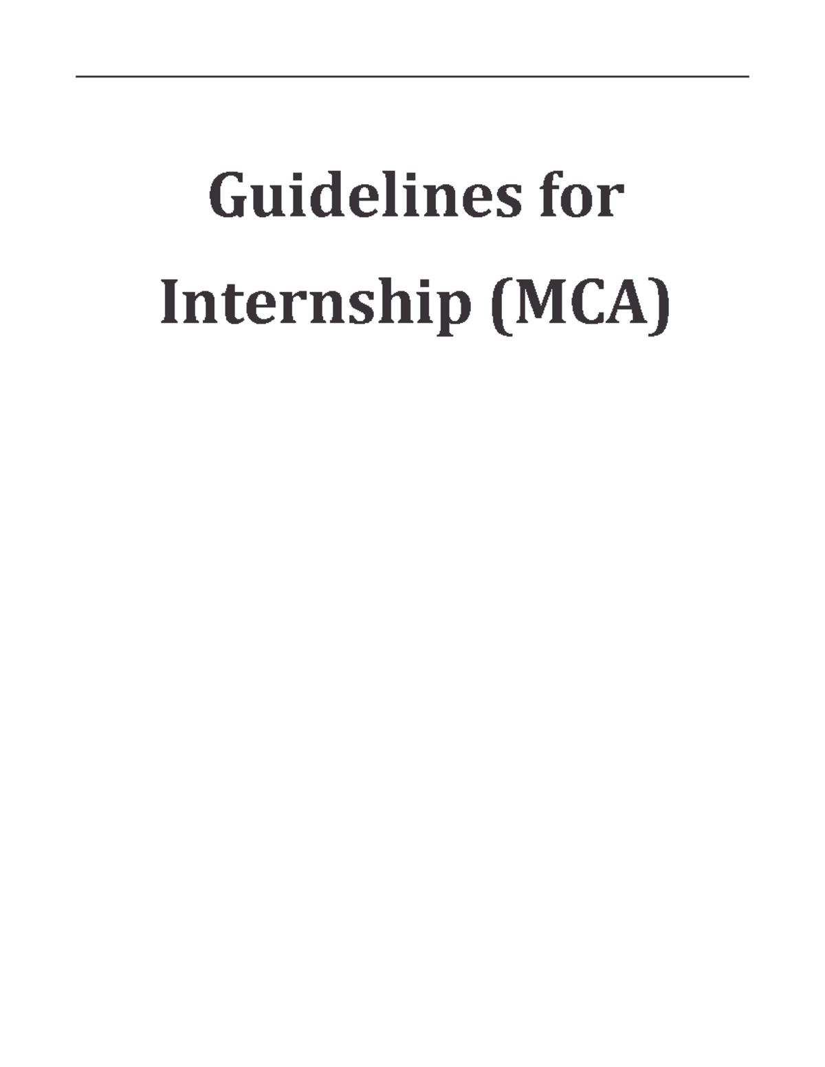 Project Guidelines MCA 09 - Guidelines for Internship (MCA) ####### A ...