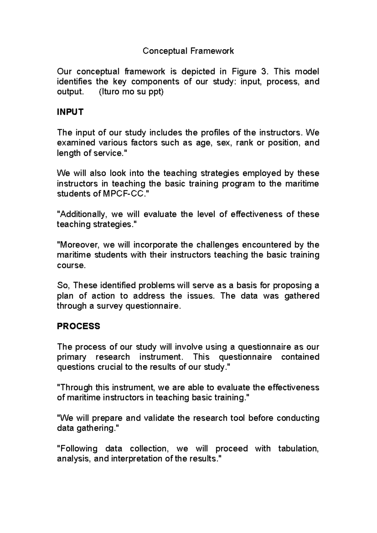 Conceptual Framework Explanation - Conceptual Framework Our conceptual ...